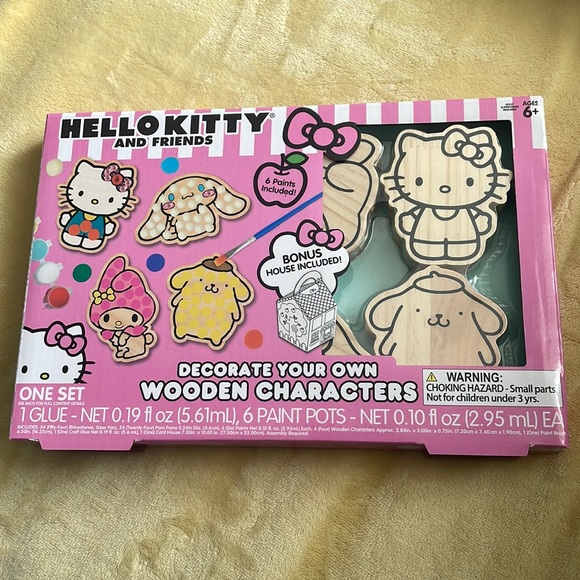 Sanrio | Toys | Hello Kitty Decorate Your Own Wooden Characters Set ...